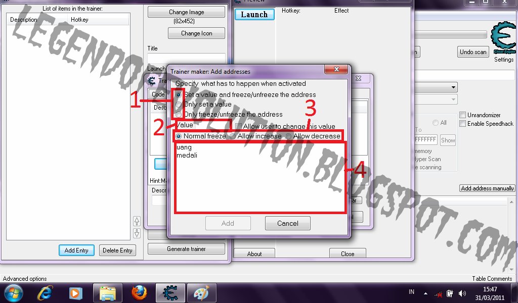 Legend of Evolution: Cara membuat trainer game menggunakan Cheat engine