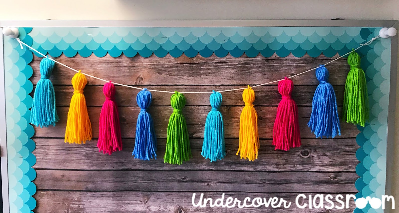 Yarn Tassel Garland DIY - Undercover Classroom
