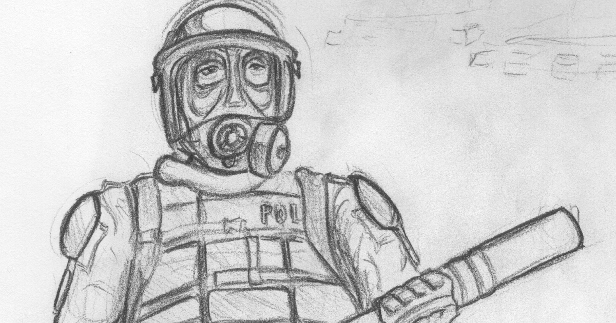 jackson.miller | art.feed: Riot Police Sketch