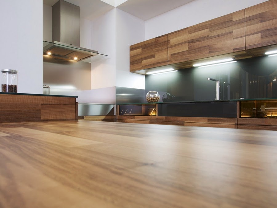 Much Beautiful Kitchen Design in Wood With Daring Glass Additions by ...