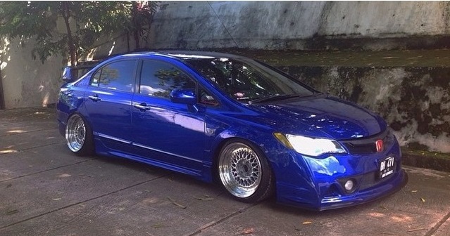 Modifikasi Mobil Ceper Honda Civic Warna Biru Dengan Velg Full Chrome ...