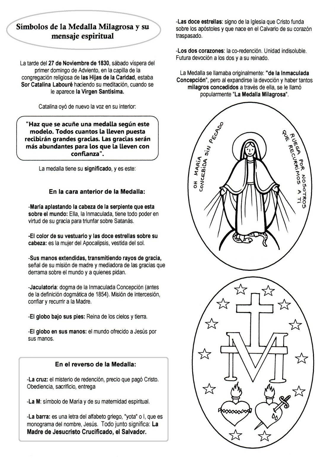 El Rincón de las Melli: Símbolos de la Medalla Milagrosa y su mensaje ...