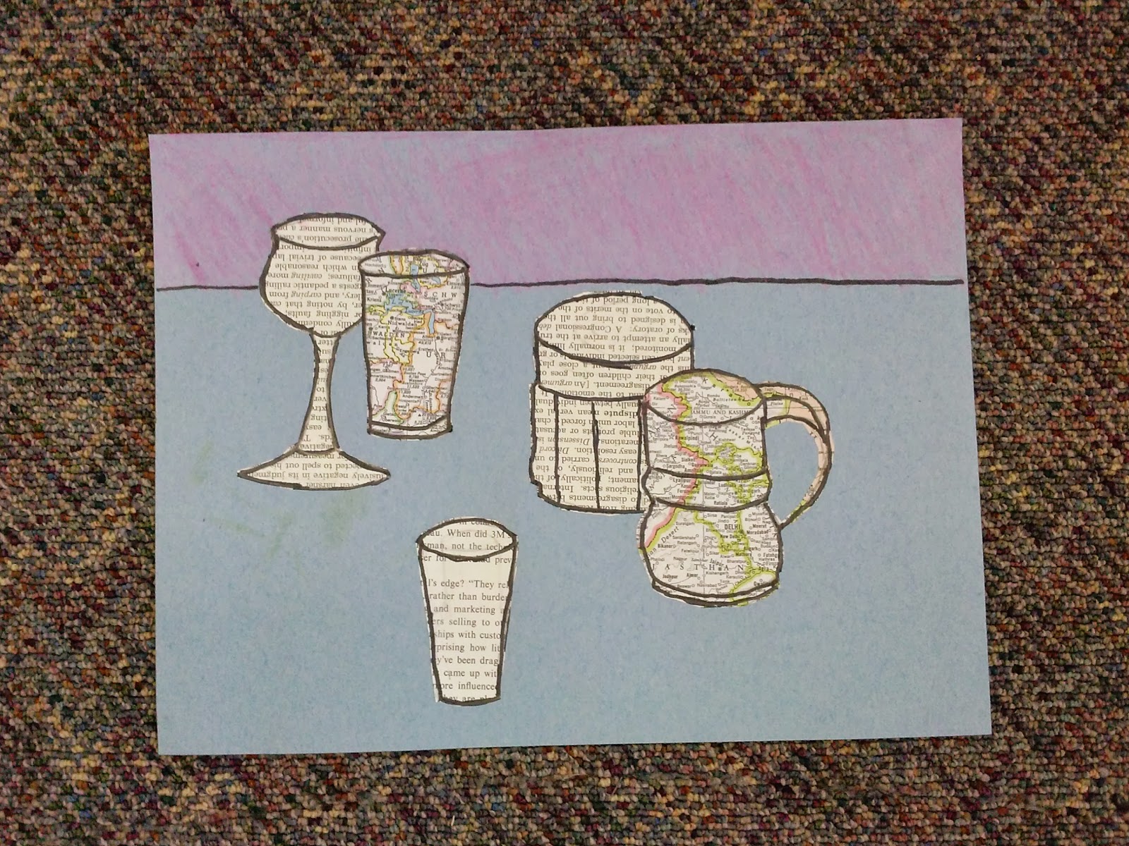 Colors and Shapes: Still-life Collage