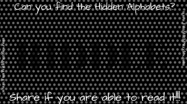 Hidden Letters And Numbers Puzzles with Answers