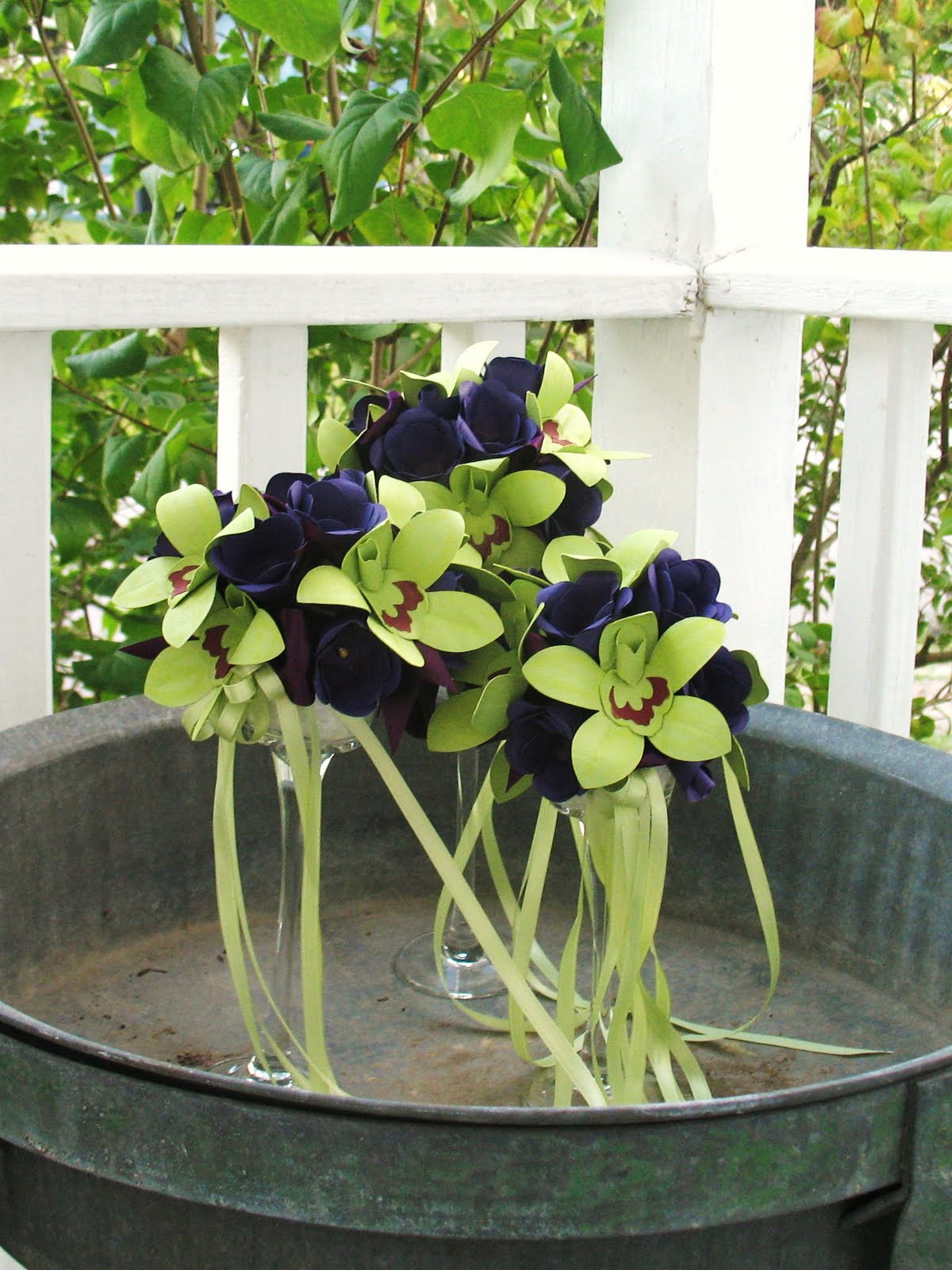 Zoe Bean Design: Purple and chartreuse wedding