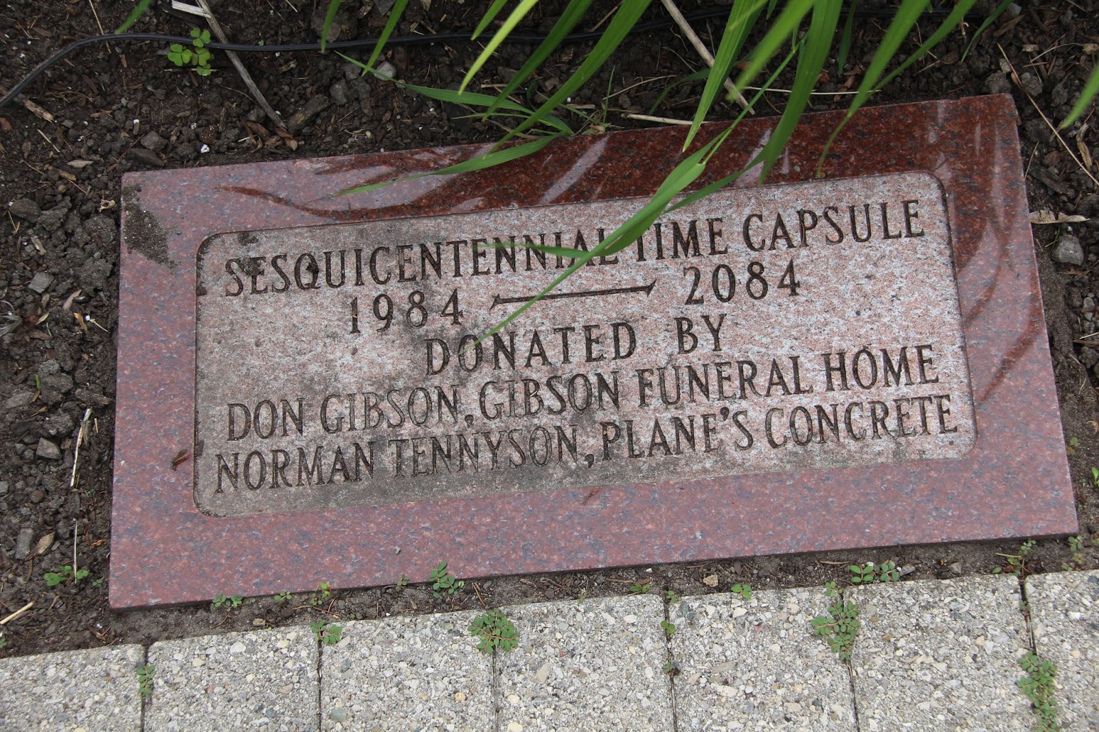 Memorials in Ottawa: Sesquicentennial Time Capsule, Prescott
