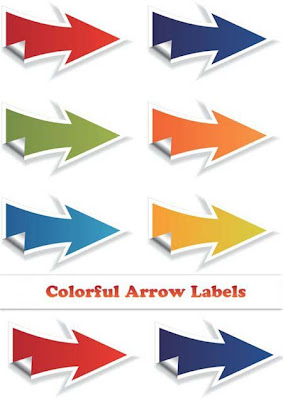 Quality Graphic Resources: Colored Arrow Labels