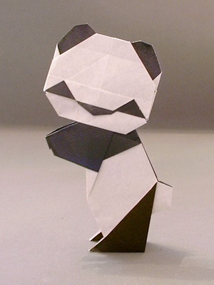 origami Panda Biddle 3D ~ origami instructions art and craft ideas