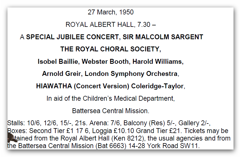 WEBSTER BOOTH -TENOR: WEBSTER BOOTH - TIMELINE (1950 TO 1956)