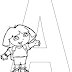 Dora the Explorer Coloring Alphabet. | Oh my Alphabets!