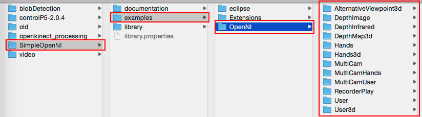 I touchs: Processing: SimpleOpenNI