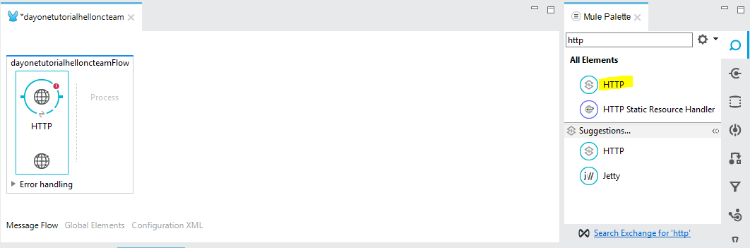 Mule ESB - First Tutorial - Setting up Anypoint Studio and Build First project using HTTP, Set ...