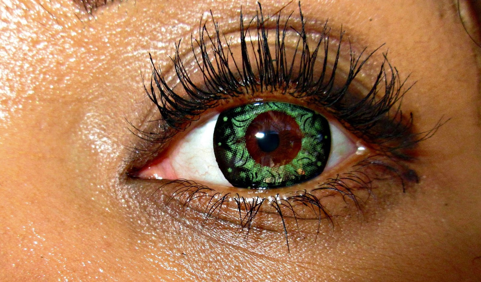 Spooky Eyes Galaxy Green Contact Lenses #spookyEyes #contactLenses