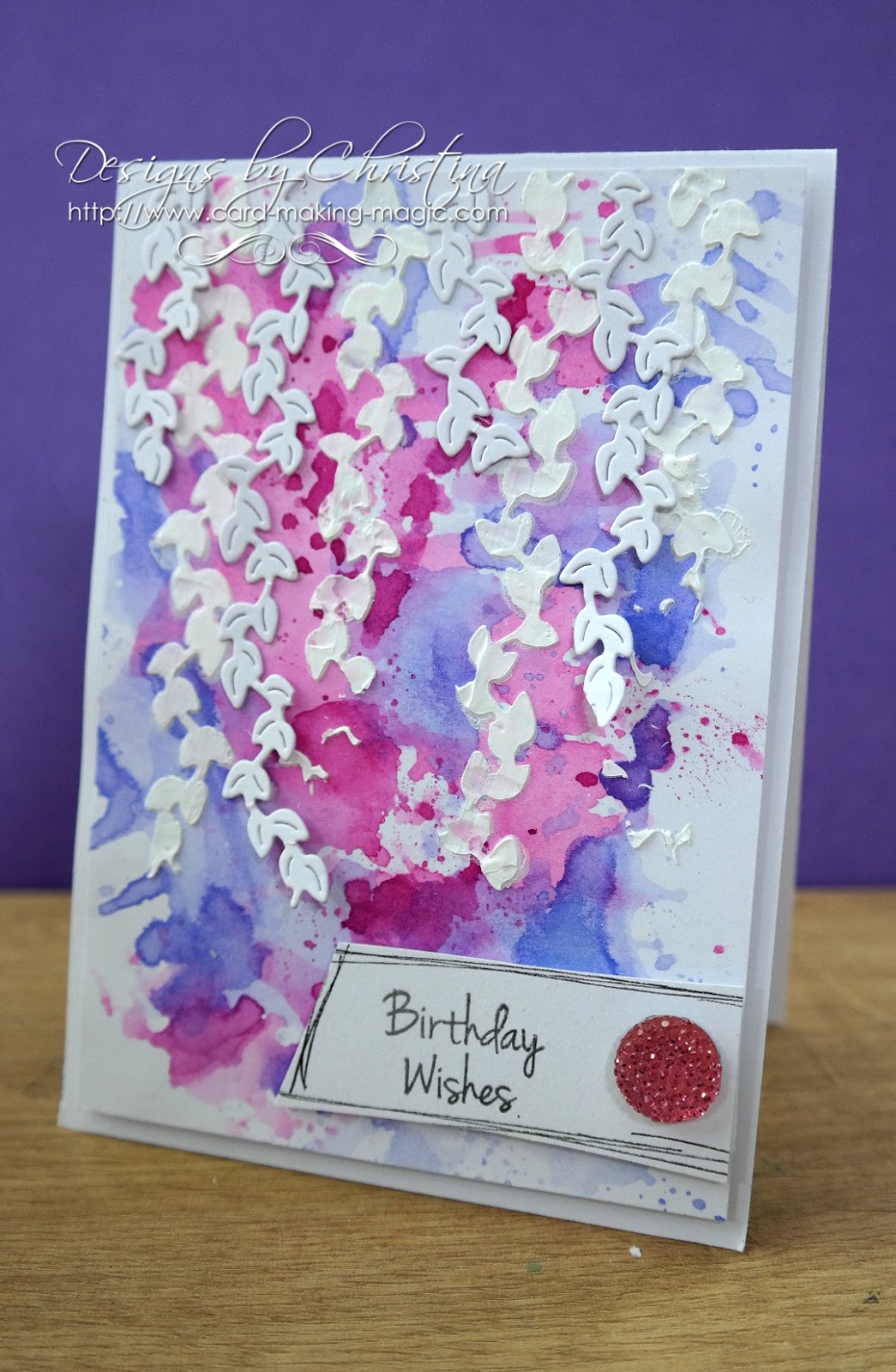 Flowers, Ribbons and Pearls: Ink Smooshing Technique