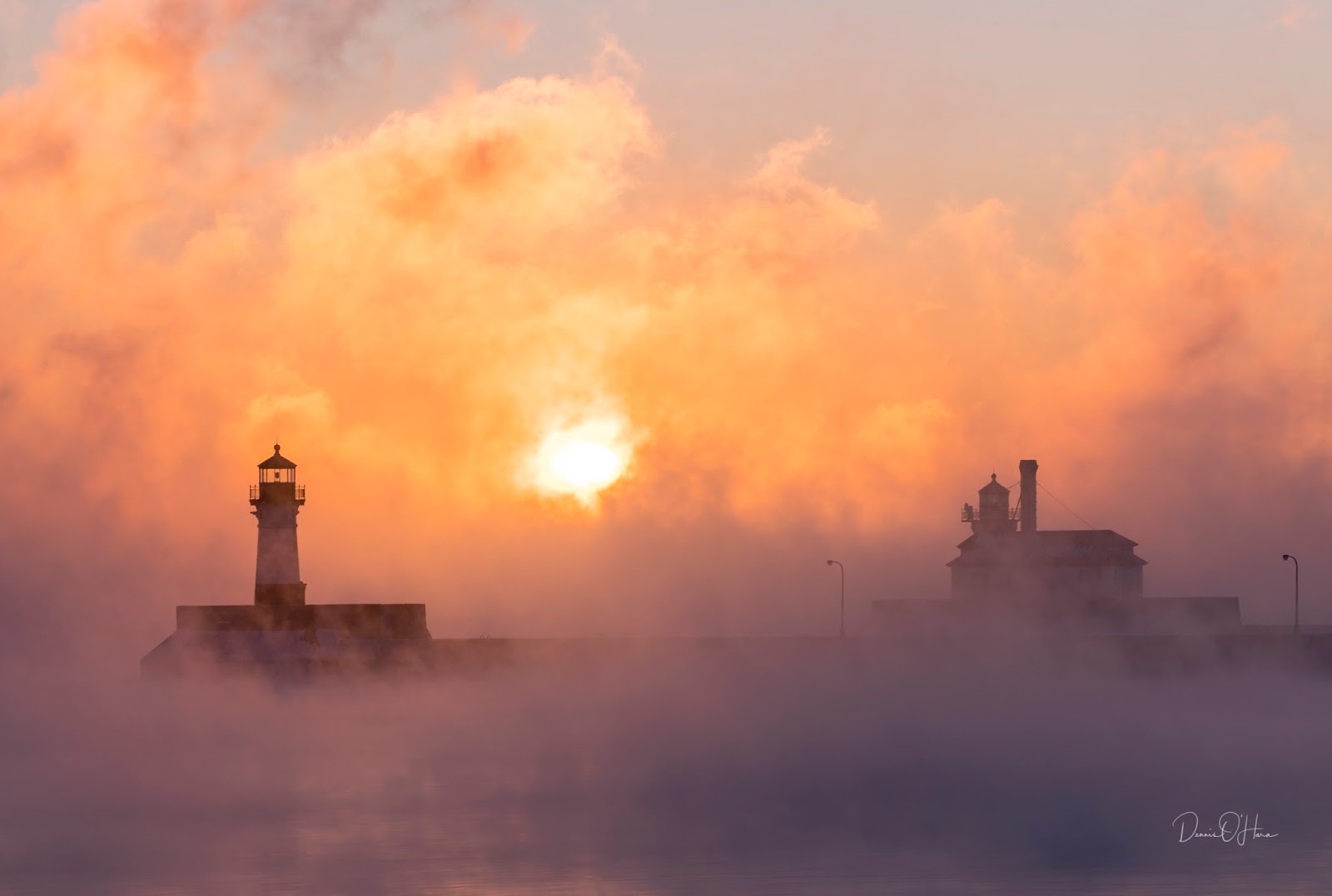 Duluth Harbor Cam: Lake Superior Sea Smoke