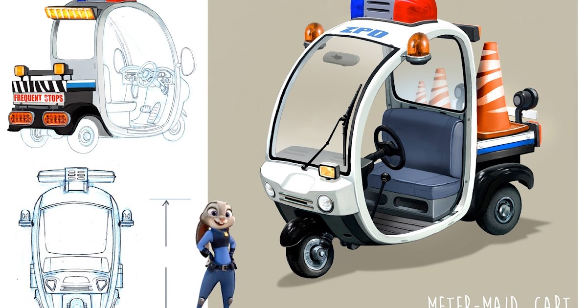 Jim Martin Concept Art: Hopp's Police Meter Cart