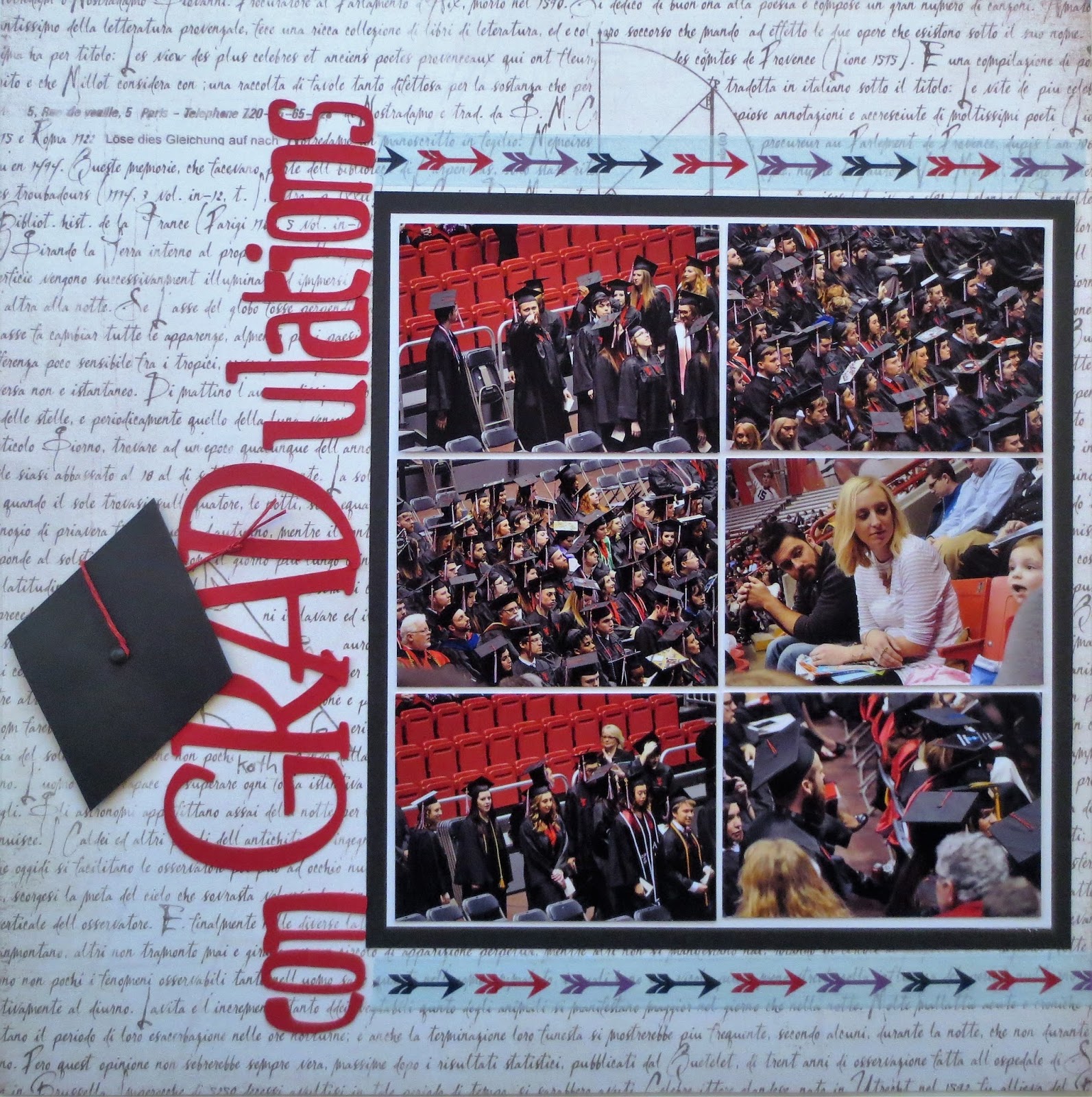 Random Memories: College Graduation - two page scrapbook layouts