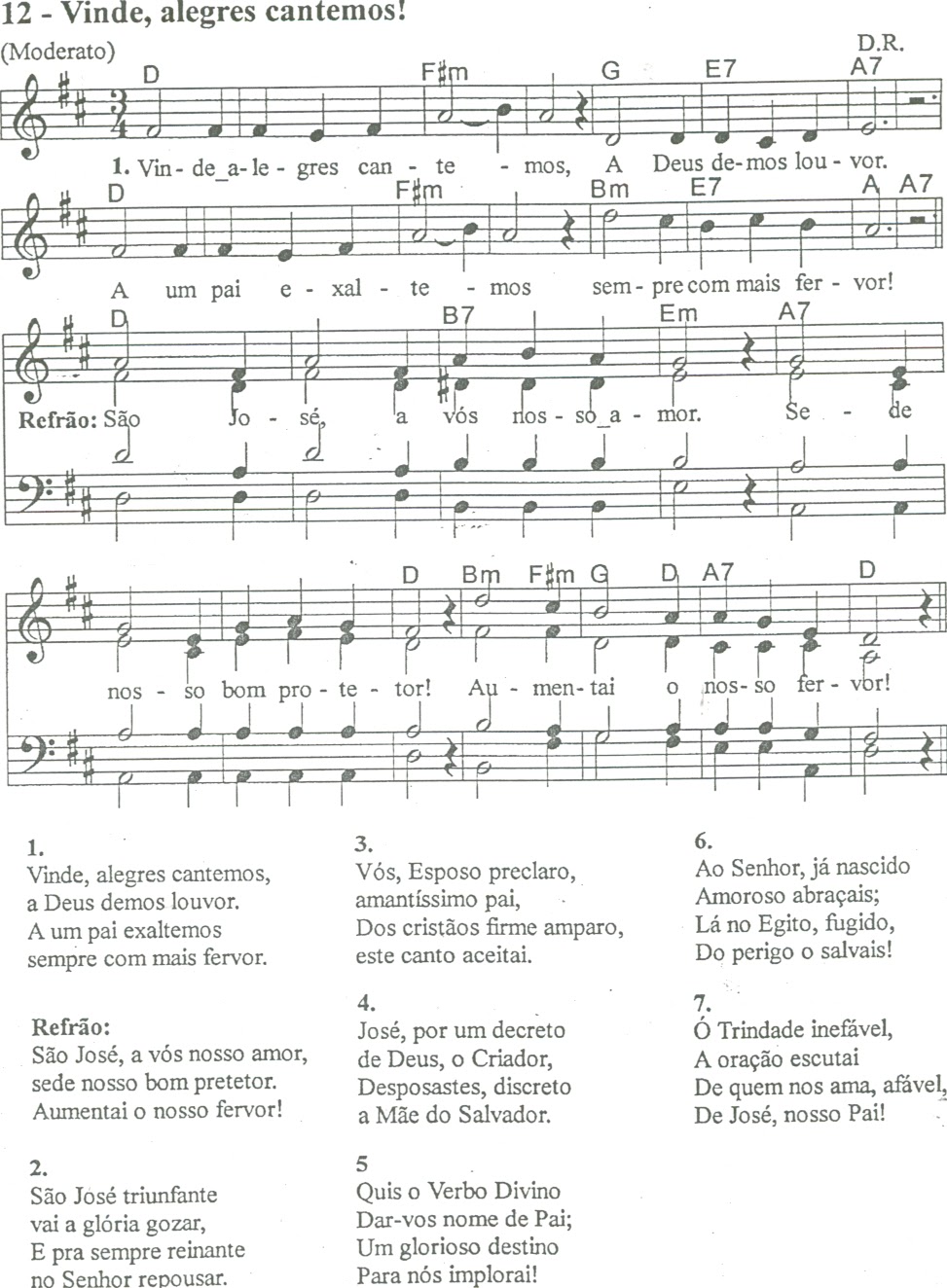 Cantares para Deus: VINDE, ALEGRES CANTEMOS