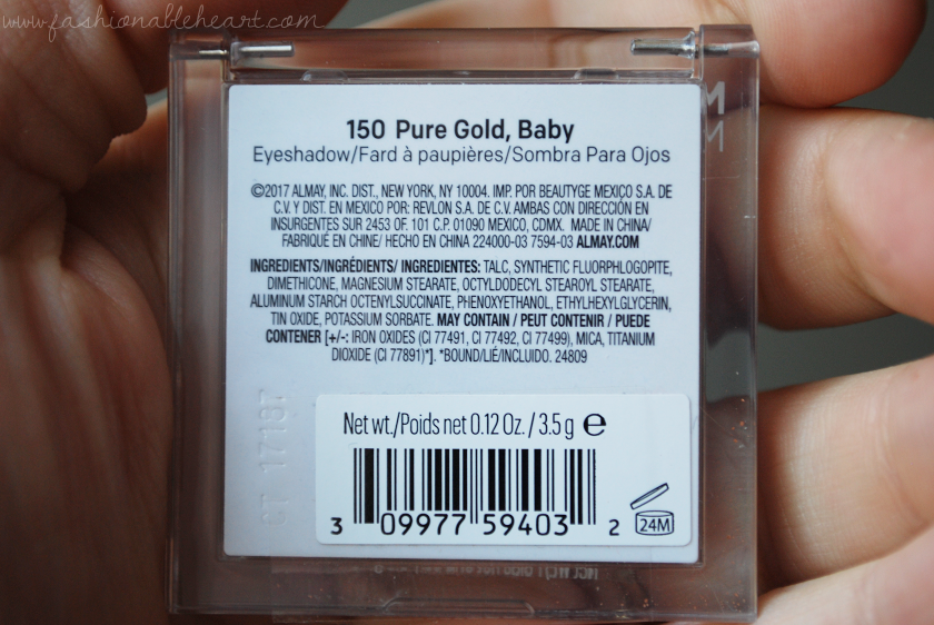 Fashionable Heart: Almay Shadow Squad in Pure Gold, Baby