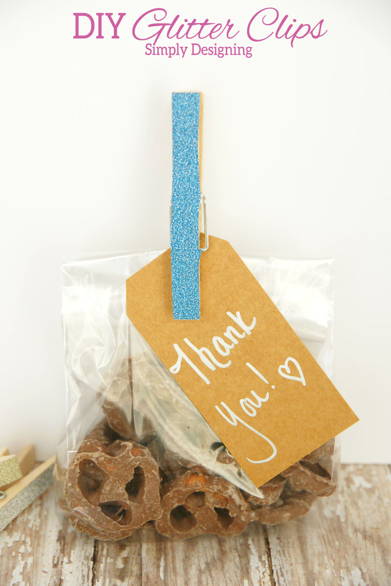 Glitter DIY Chip Clips | Simply Designing with Ashley