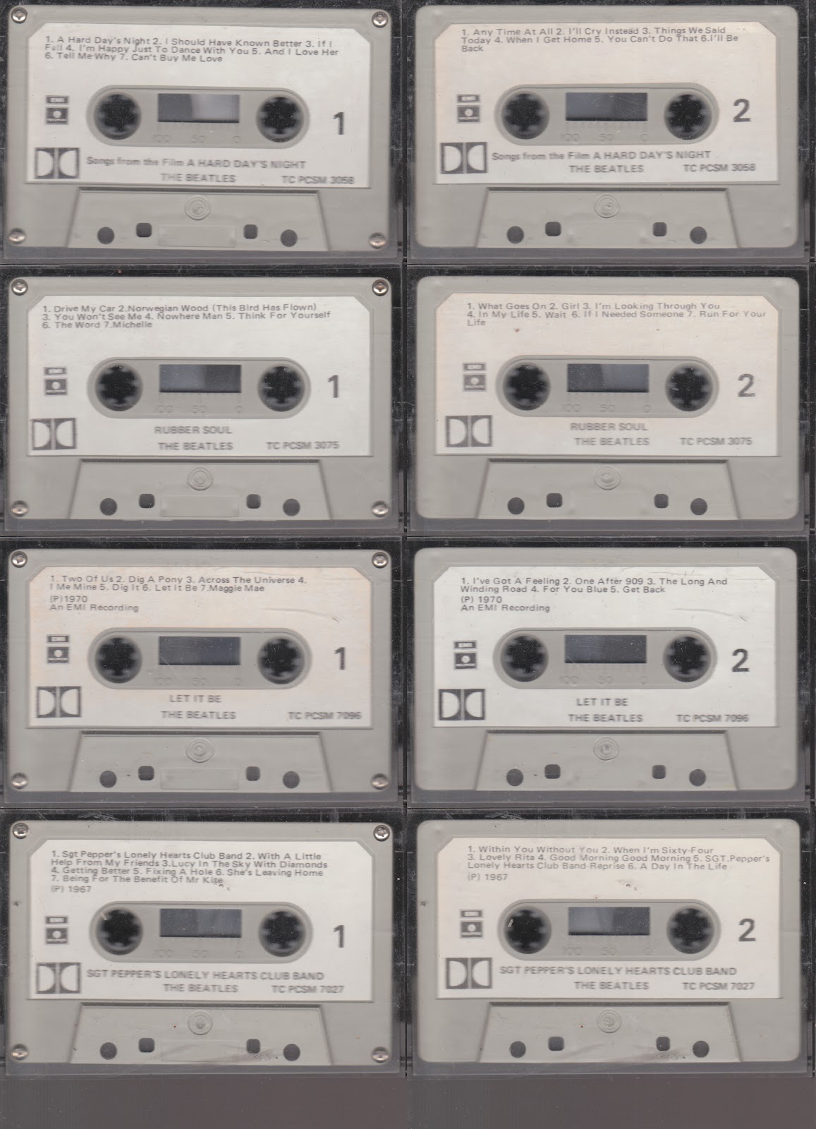 Cassette Cover Art Library: The BEATLES