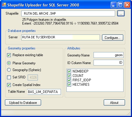 Programación en .NetLogía: Shapefile (.shp) Peru en Sql - VB.Net