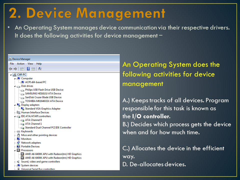 CS Basic Tutor : Activities for students: Operating System:Functions ...