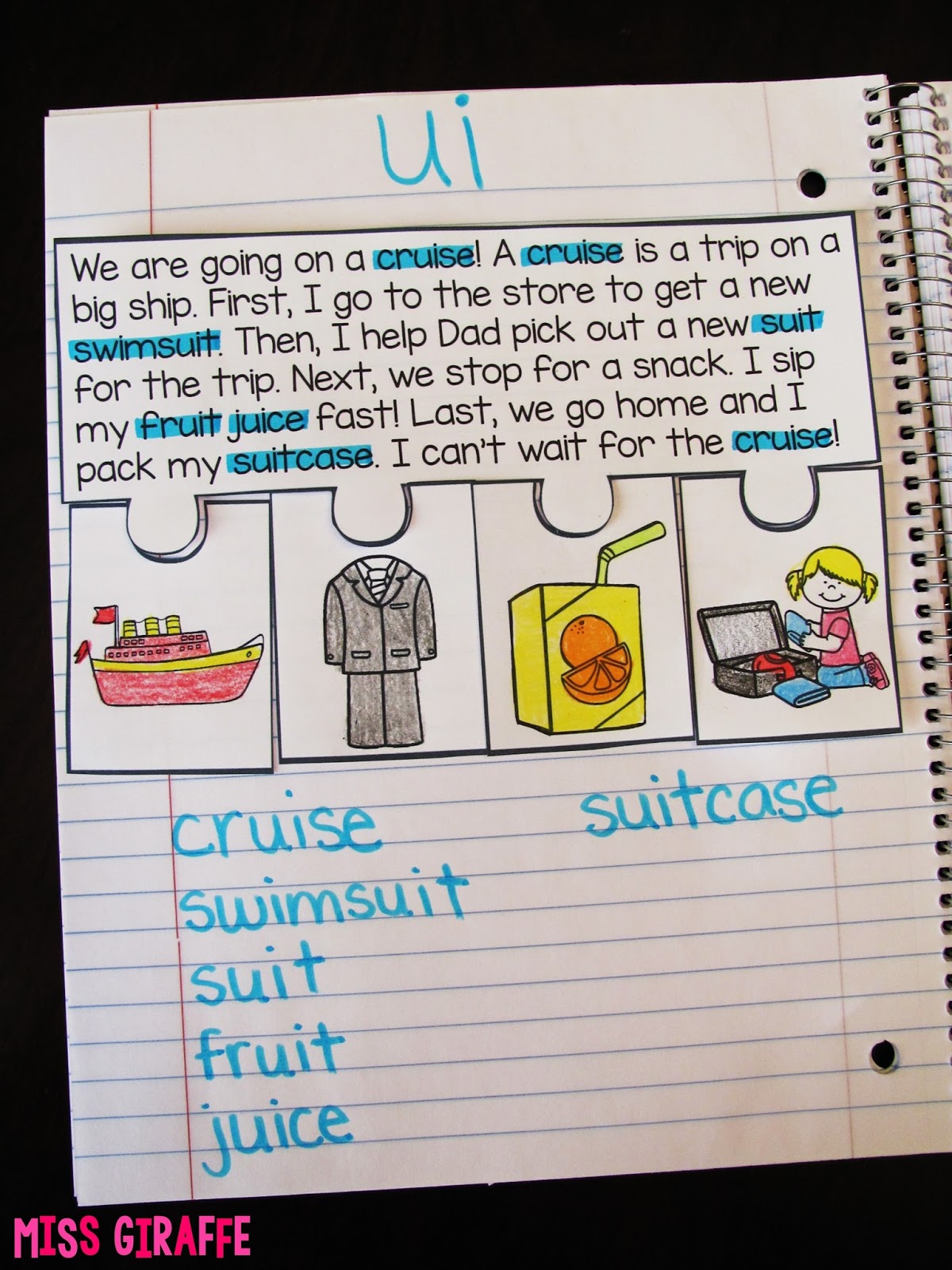 Miss Giraffe's Class: EW UE UI Activities