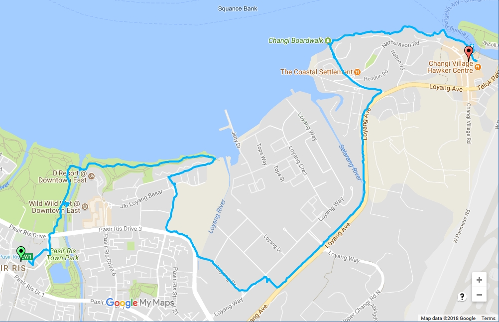 Singapore Walking Routes: Pasir Ris to Changi Village