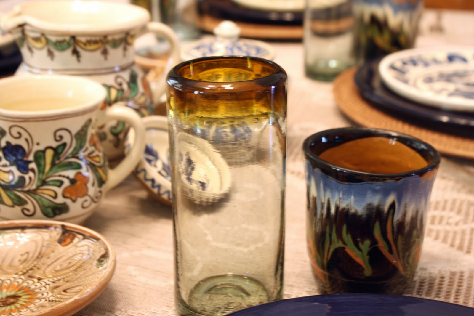 Life with the Mozas: Romanian Artisan Pottery Tablescape & a GREAT tea ...