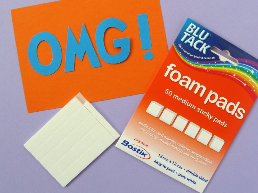 Bugs and Fishes by Lupin: Easy 3D Letter Cards Tutorial: OMG! Wow! Yay!