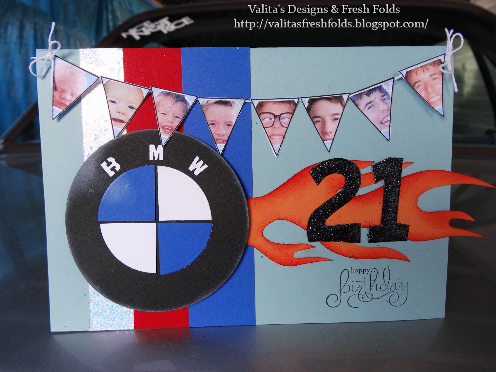 Valita's Creative Designs : BMW card and suprise birthday