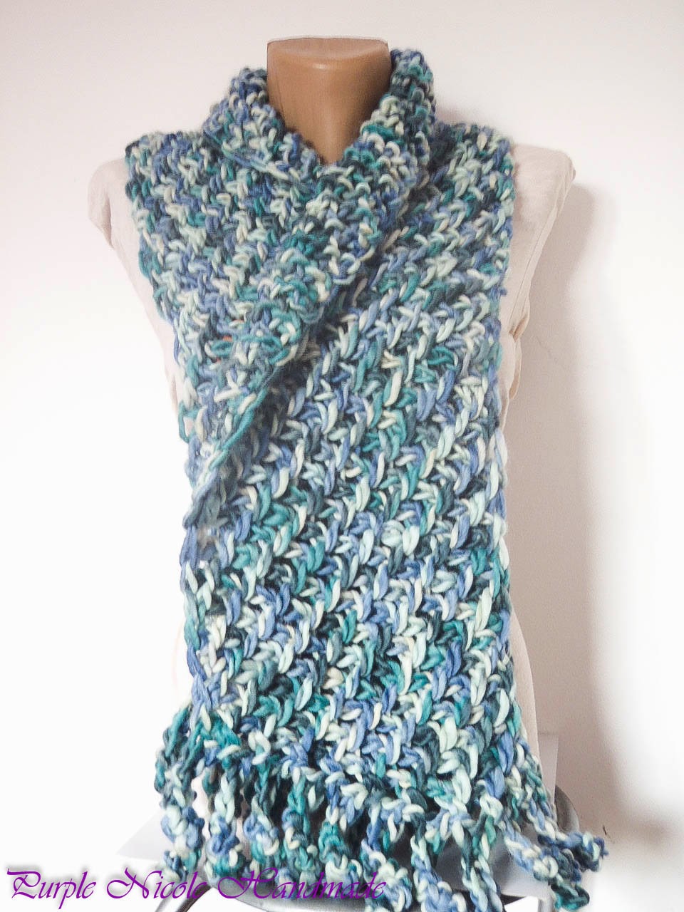 Purple Nicole`s Handmade: Fulare crosetate tricotate handmade