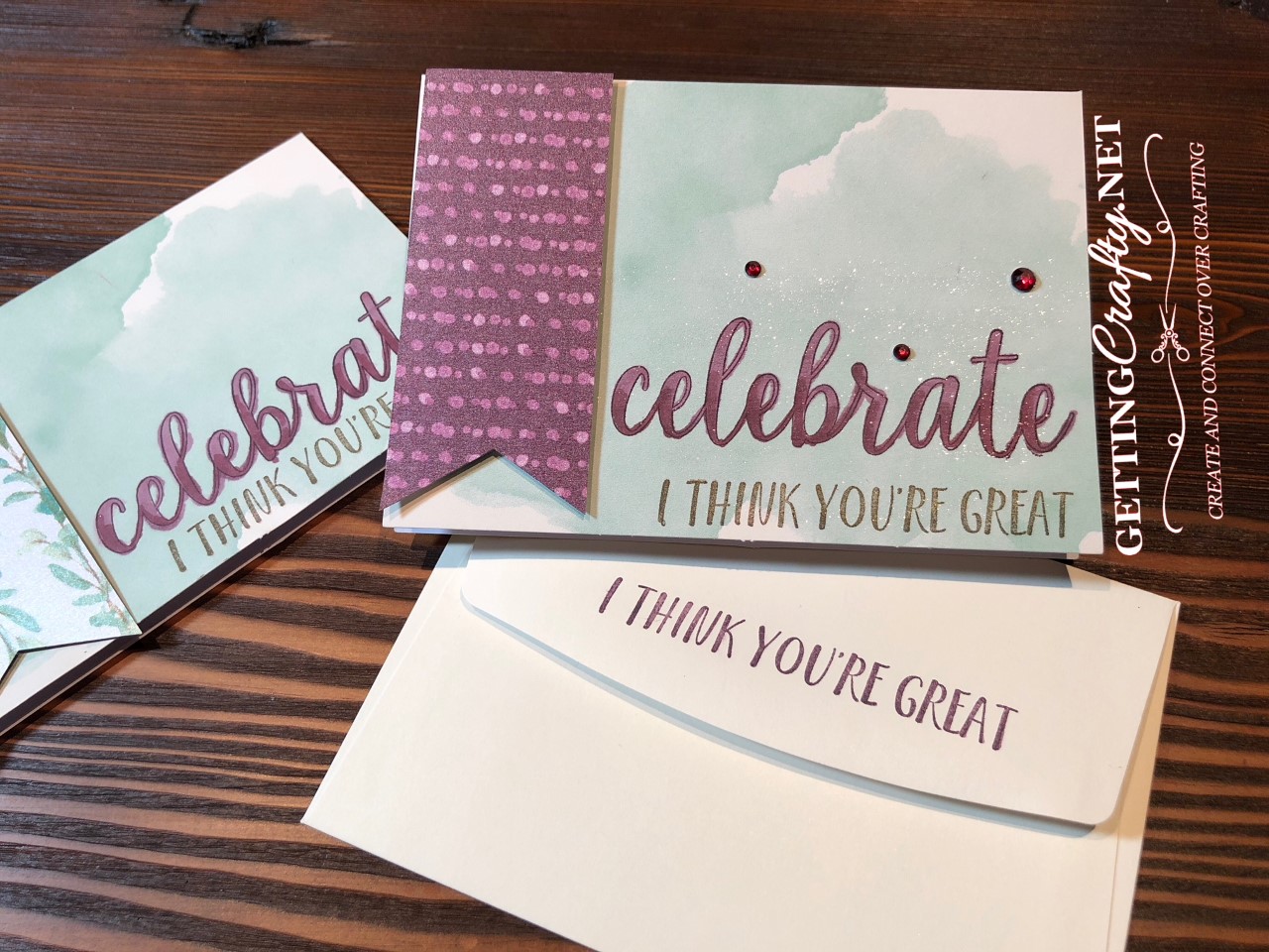 Getting Crafty with Jamie: Colorful Calligraphy handmade cards