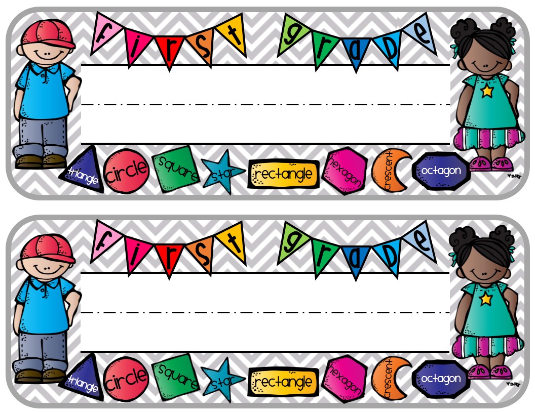 Kindergarten Name Plate Template