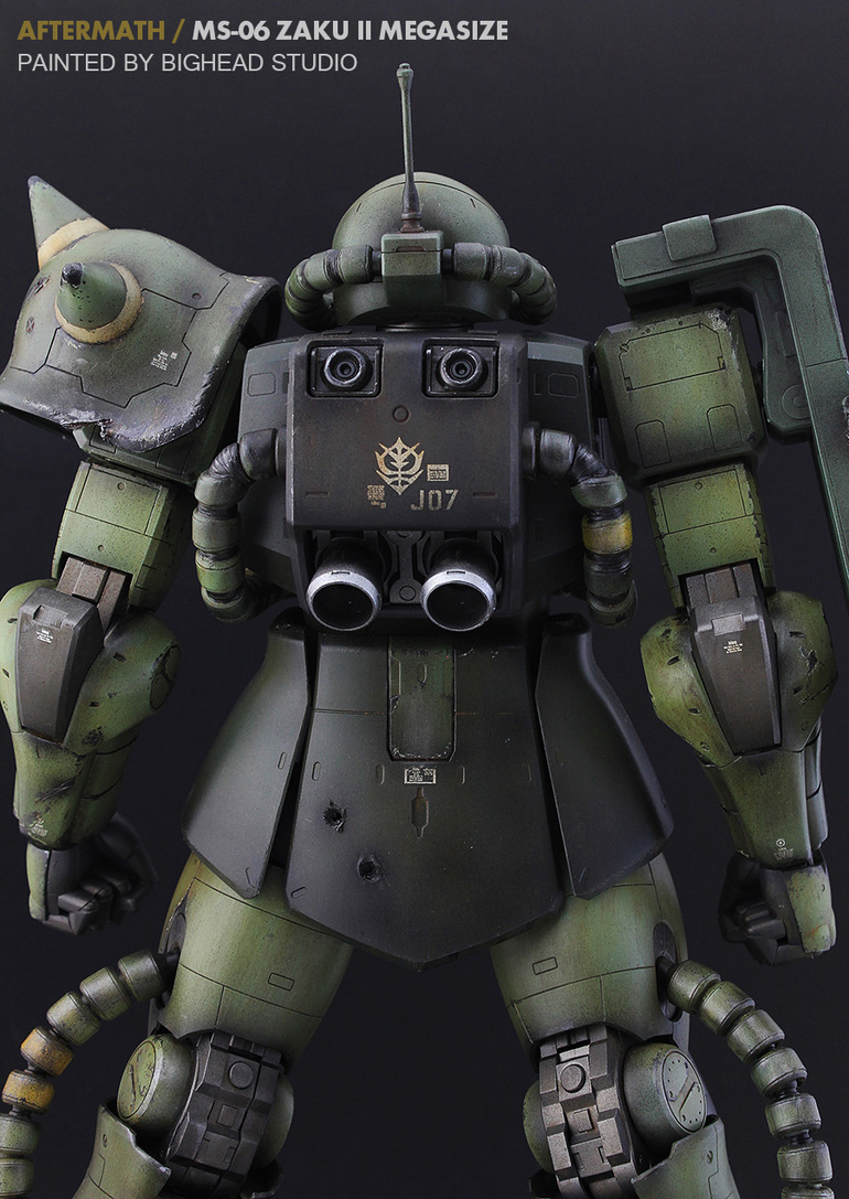 GUNDAM GUY: Mega Size 1/48 MS-06 Zaku II [Aftermath] - Customized Build