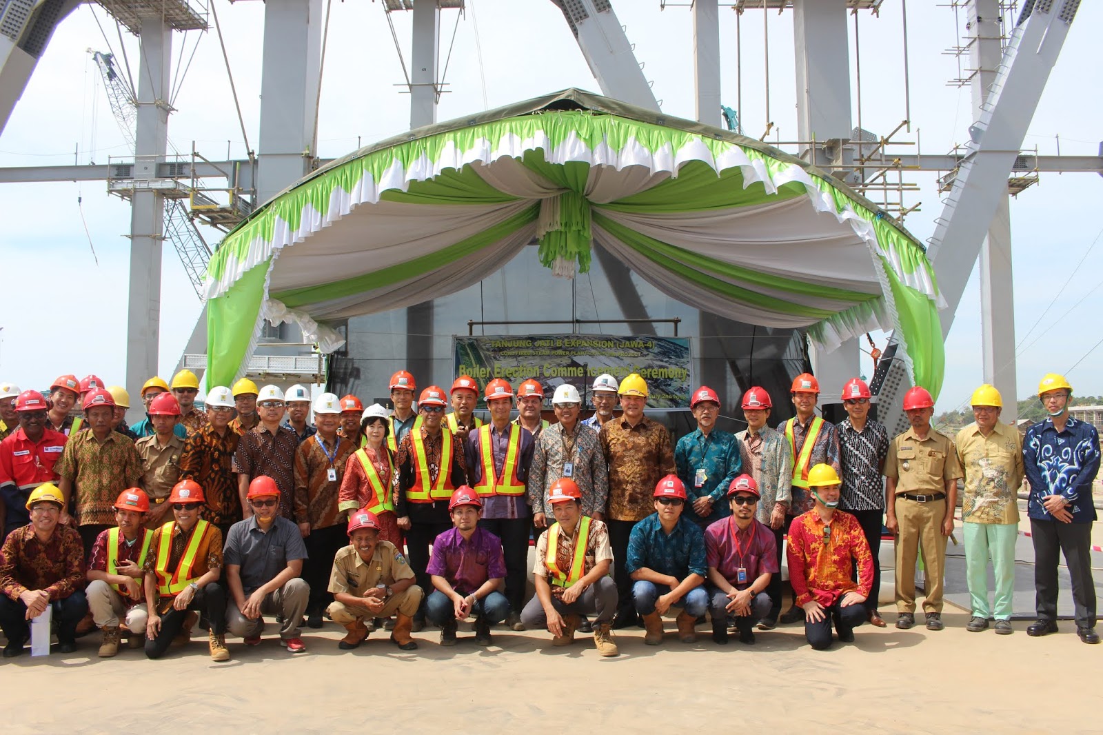 Pemasangan Struktur Tiang Baja Boiler Unit 5 | PLTU Jawa 4
