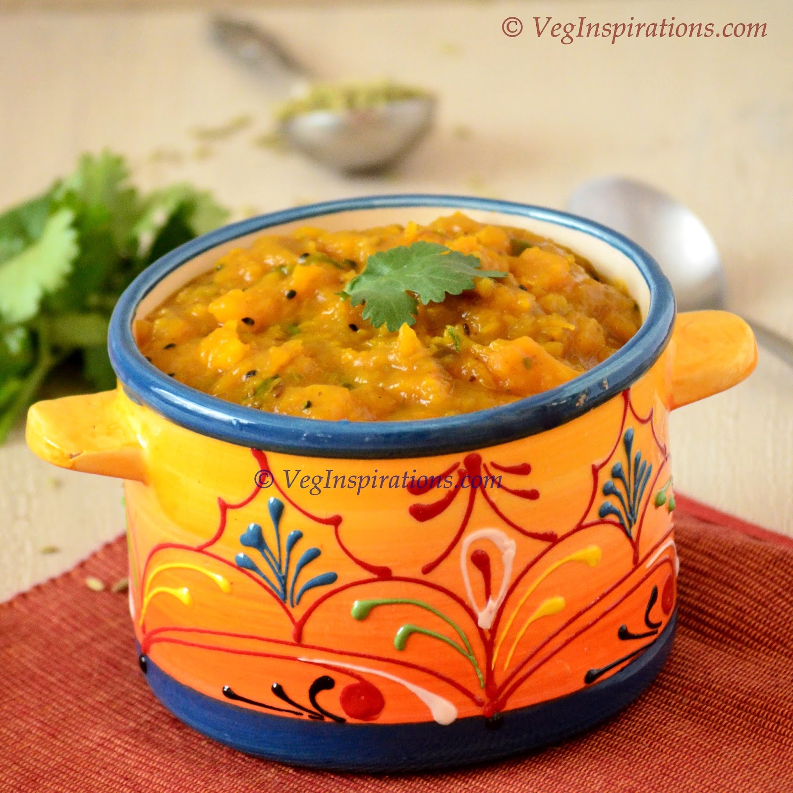 Kaddu ka Bharta ~ Vegan Butternut squash / Pumpkin curry | Veg Inspirations