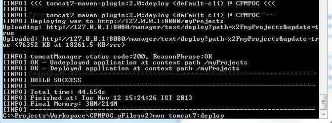 Maddy S Experiences How To Deploy Project In Tomcat7 Using Maven