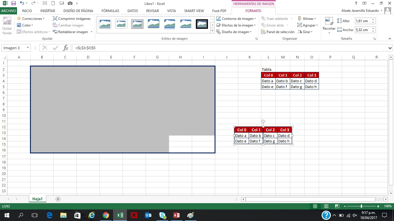 Finanzas, excel, vba, sql y algo más...: Trabajando con la Cámara de Microsoft Excel