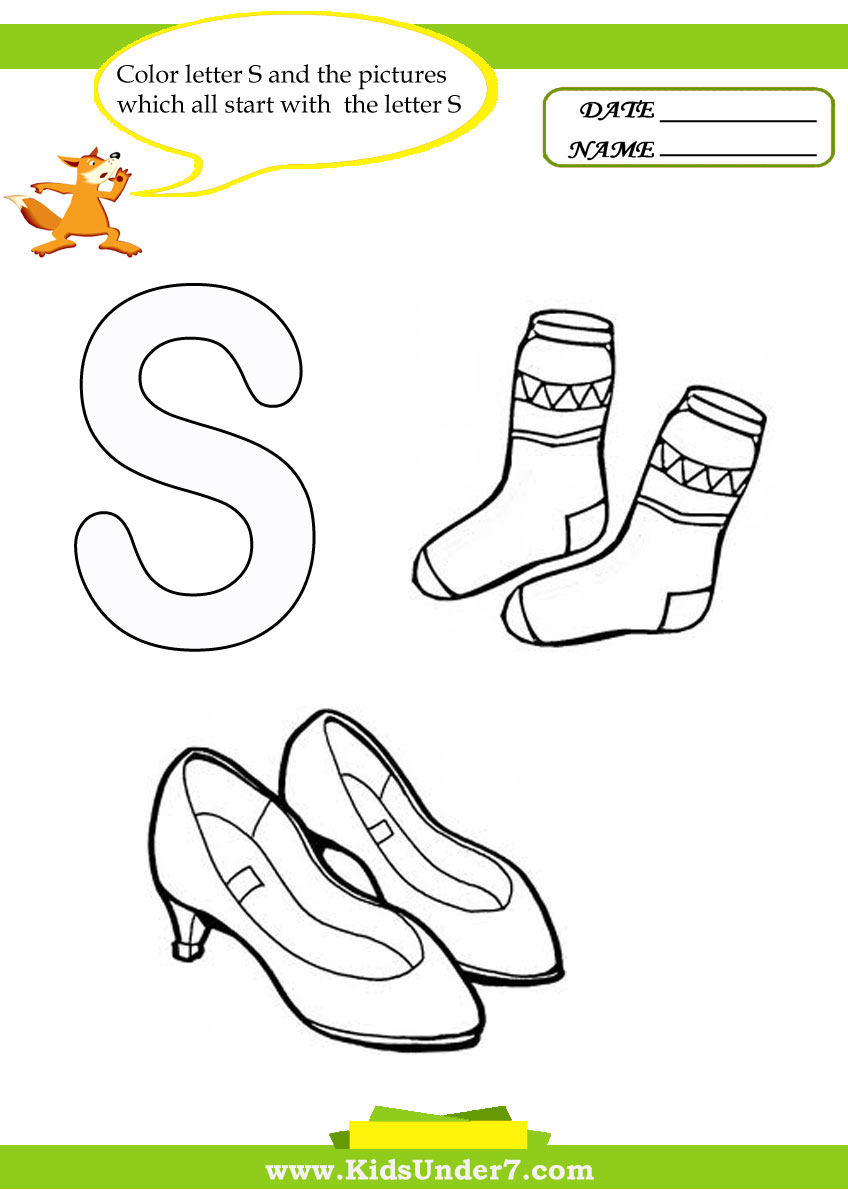 Letter S Coloring Page