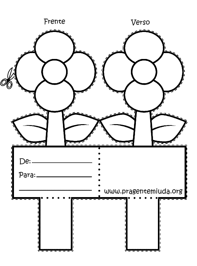 Molde de cartão-flor para Dia das Mães | Pra Gente Miúda