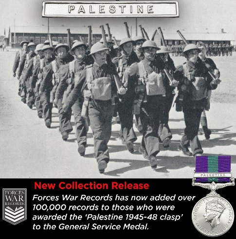 The GENES Blog: Forces War Records adds Palestine medal clasp records