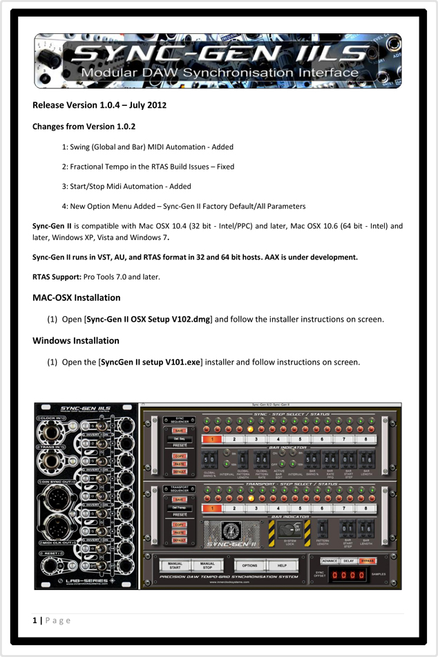 MATRIXSYNTH: Innerclick Systems Sync-Gen II Updated to Version 1.0.4