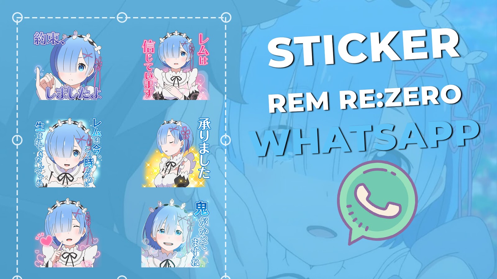 Sticker Re:Zero Rem Untuk Whatsapp Gratis
