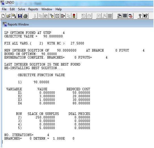 Software LINDO (Linear Ineraktive Discrete Optimizer) | desah arofah
