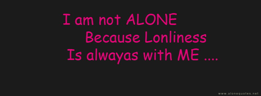 Facebook cover photo - Alone Quotes