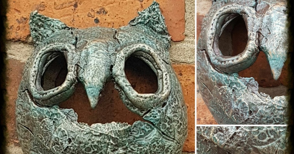 DREAMS OF VINTOPIA: Powertex Garden owl by Heather Center