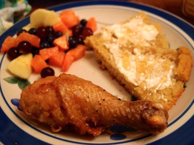 Sunday, dinner for two: Honey Fried Chicken