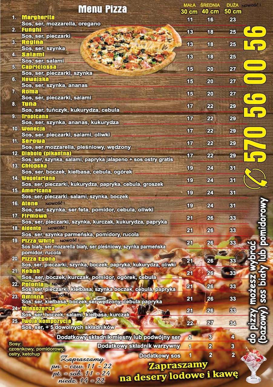 Pizzeria u Egona: Pizza